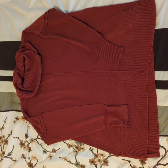 Cupio | Sweaters | 2 Cupio Boxy Rust Cowl Neck Sweater | Poshmark